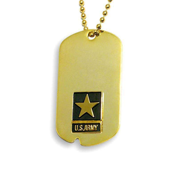 Army Official Sized Dog Tags 18k Gold Electroplated - Frank Bee ...